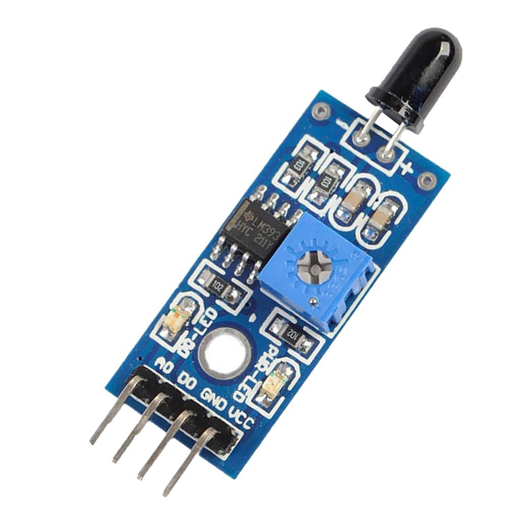 Flame 火焰感測器模組 火源探測 紅外接收火光檢測報警 4針 - 台灣智能感測科技