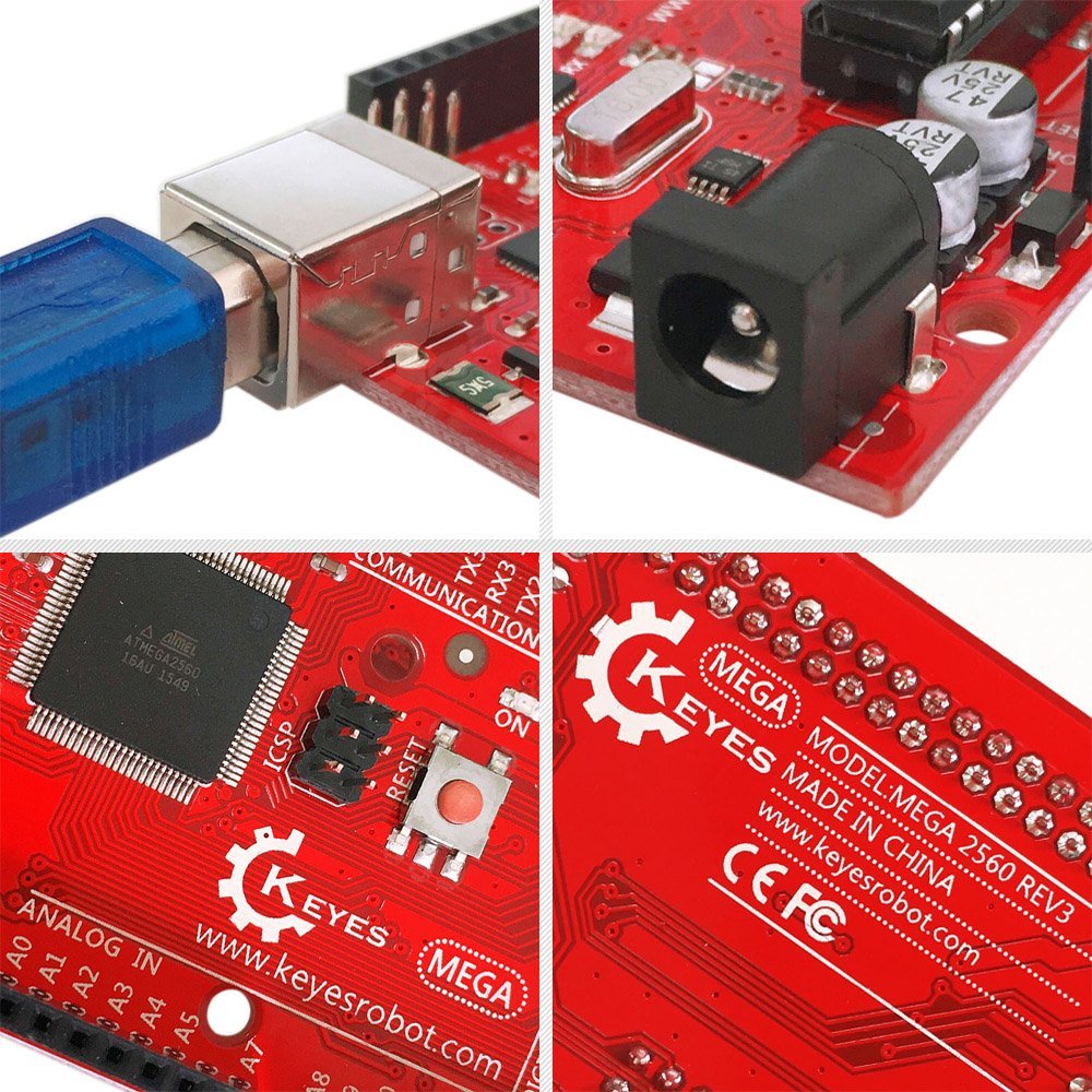 Arduino MEGA 2560 R3 副廠開發板含傳輸線 - 台灣智能感測科技