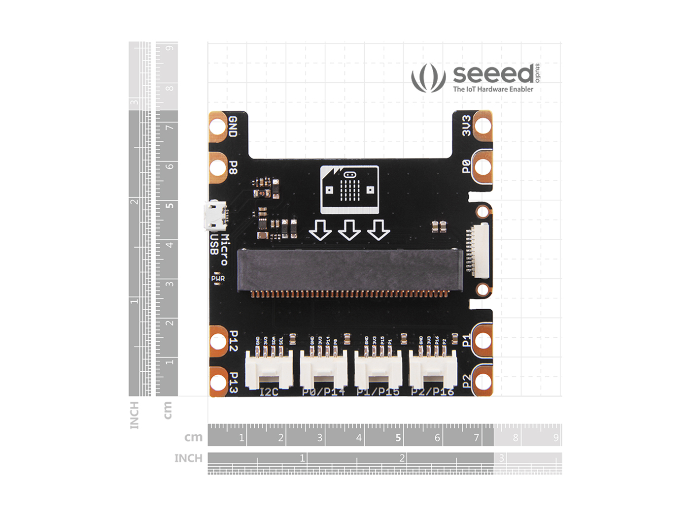 MicroBit 專用 Grove 介面擴展板 V2版本 Grove Shield for micro:bit v2.0 - 台灣智能感測科技