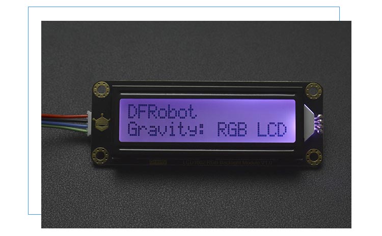 Gravity: I2C LCD1602 RGB彩色背光液晶屏 DFRobot 原裝進口 - 台灣智能感測科技