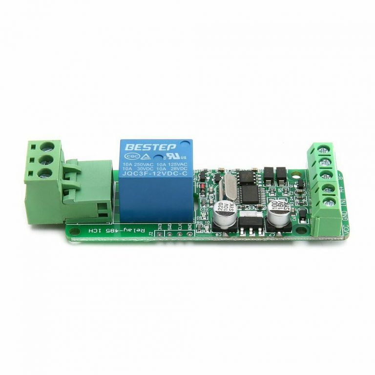 Modbus RTU RS485 1路 12V 繼電器模組1路輸入 帶光耦隔離 支援 Arduino, PC, 樹梅派, PLC 通訊 - 台灣智能感測科技