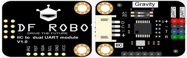 Gravity IIC 轉串口模組 支援串聯最多可拓展出8個串口 - 台灣智能感測科技