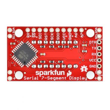 SparkFun 7-Segment Serial Display 多功能紅色4位7段顯示器 串口 TTL , SPI 或I2C 控制顯示 ...