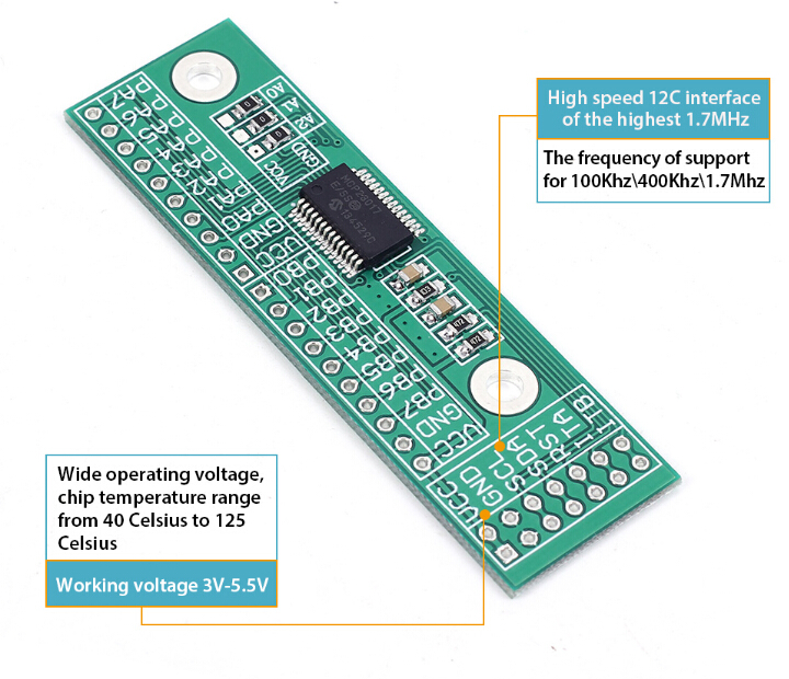 MCP23017-E/SS ARDUINO I2C介面16路IO擴展模組 IIC 輸入輸出擴展板 - 台灣智能感測科技