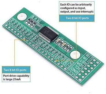 MCP23017-E/SS ARDUINO I2C介面16路IO擴展模組 IIC 輸入輸出擴展板 - 台灣智能感測科技