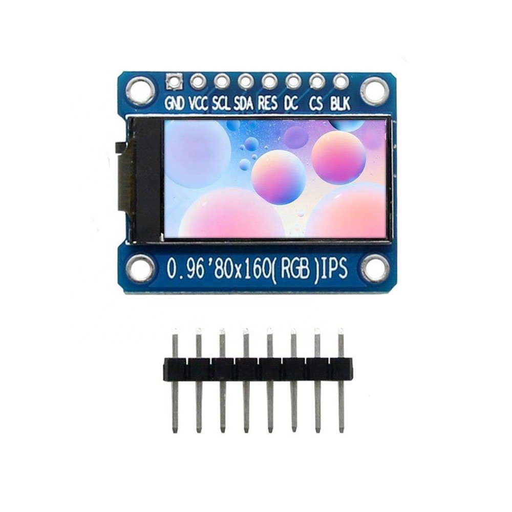 全彩 SPI 0.96 吋 80*160 TFT OLED 彩色液晶螢幕模組 ST7735 驅動 - 台灣智能感測科技