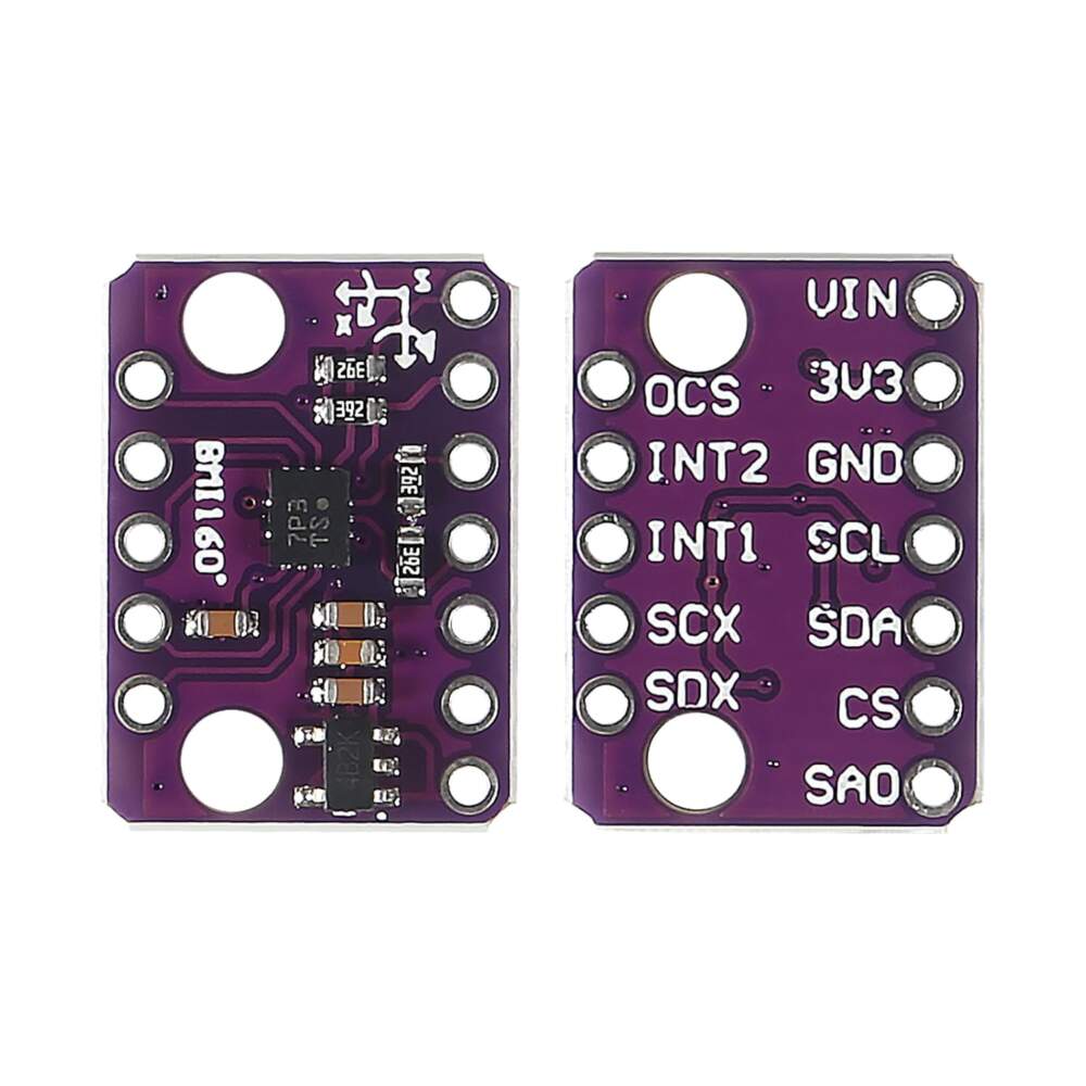 Bosch BMI160 六軸 IMU 感測器模組（三軸加速度計 + 陀螺儀，I2C/SPI，適用 Arduino ESP32） - 台灣智能感測科技